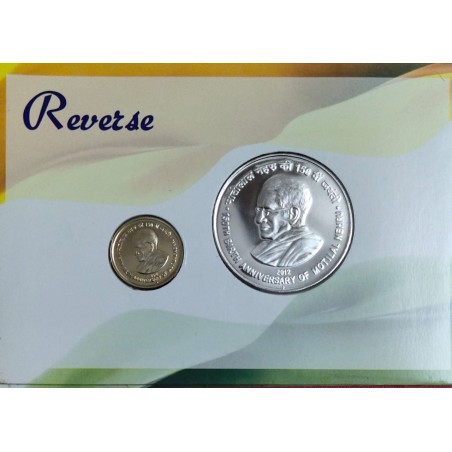 150th Birth Anniversary of Motilal Nehru Unc Set with 150 Rupees Silver ...