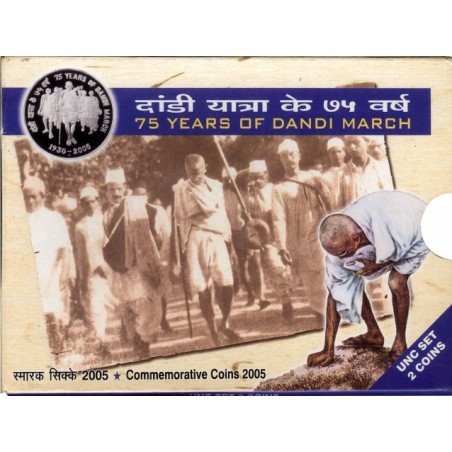75 Years of Dandi March Rare Unc Set of 2 Coins
