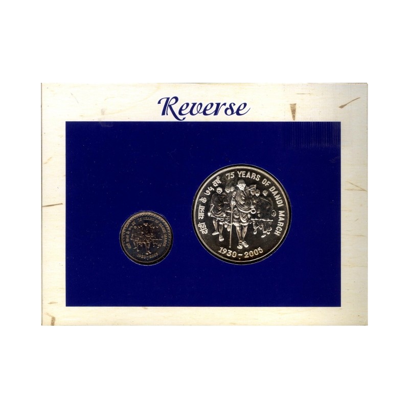 75 Years of Dandi March Rare Unc Set of 2 Coins