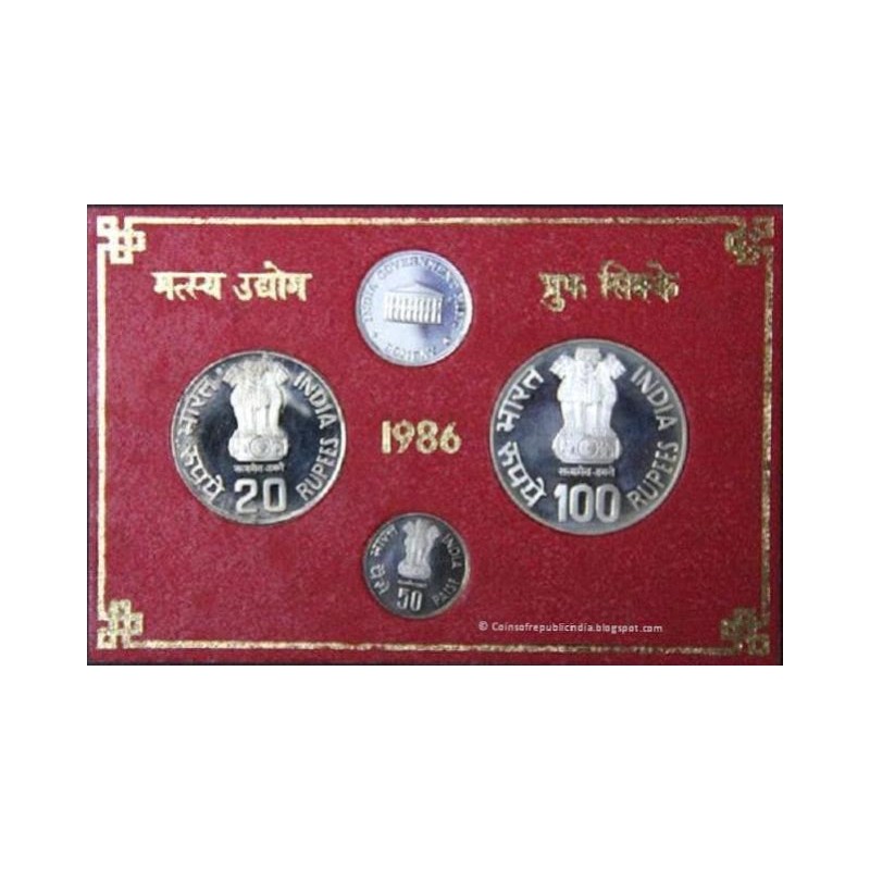 1986 - Fisheries - Rare Proof Coins Set in Mint condition